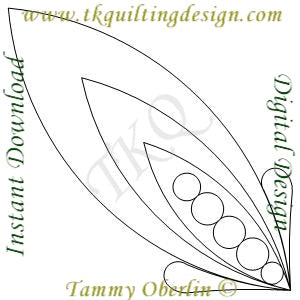 2271A Feathered Swag with Pearls Corner | TK Quilting & Design II