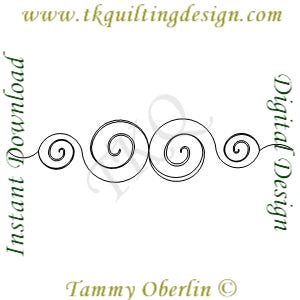 1074a DWR P2P Curlique | TK Quilting & Design II