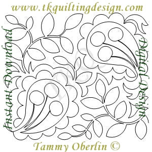 2200 Paisley & Cherries E2E | TK Quilting & Design II