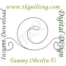 2451A Scroll Triangle 1 | TK Quilting & Design II