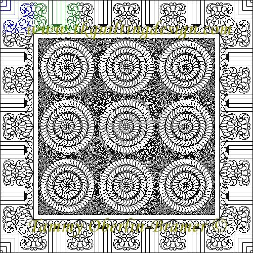 2664 Curling Feathers Outer Border 8 | TK Quilting & Design II