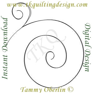 1069E TKQ Curlique Border End | TK Quilting & Design II