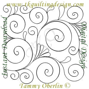 2217 Feathered Curlique E2E | TK Quilting & Design II