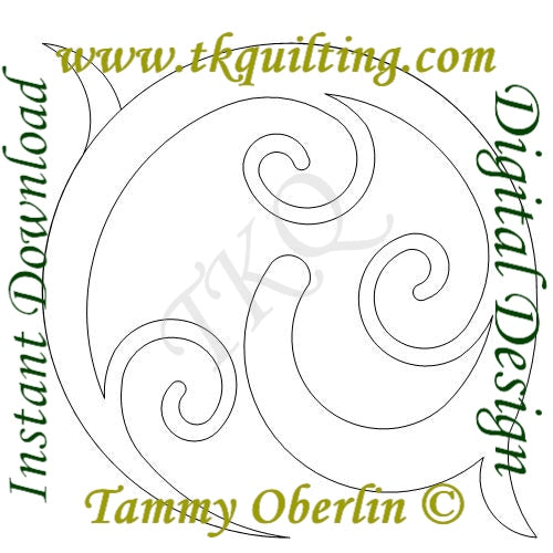 432 Simple Curling Pattern Set | TK Quilting & Design II