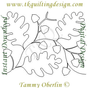 2303 Simple Oak & Acorn E2E | TK Quilting & Design II