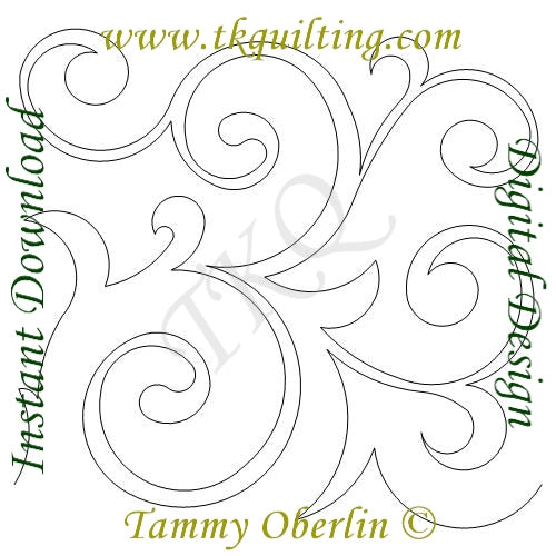 2954 Open Elegant Scrolls E2E | TK Quilting & Design II