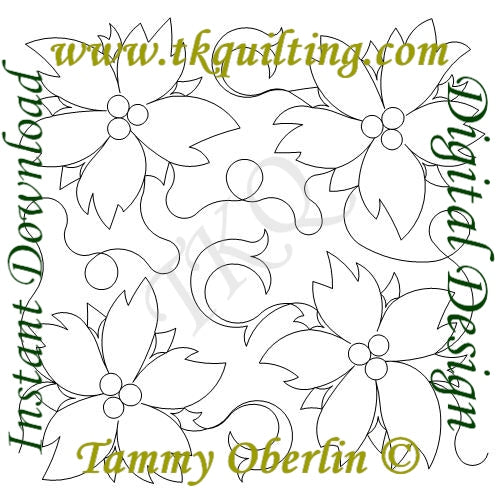 2958 Poinsettia 2 E2E | TK Quilting & Design II