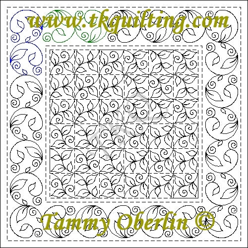 2994 Curling Leaves Border 6 | TK Quilting & Design II