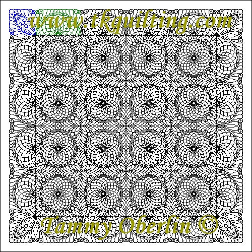 3054A Victorian Feather Curve Hatch Border 7 Corner | TK Quilting ...
