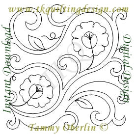 3493 Scrolling Roses E2E | TK Quilting & Design II