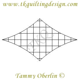 3583 60 Degree Diamond Cross Hatch P2P | TK Quilting & Design II