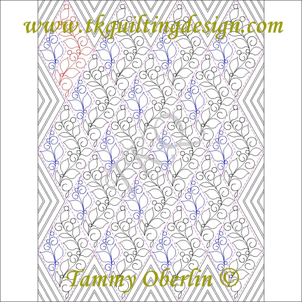 3584 Boomerang Vine Block | TK Quilting & Design II