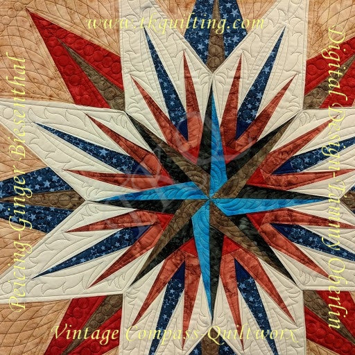 537 JN Vintage Compass Design Set | TK Quilting & Design II
